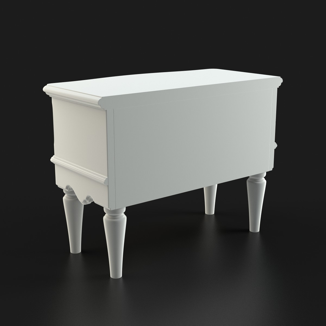 bedside table furniture b 3d model