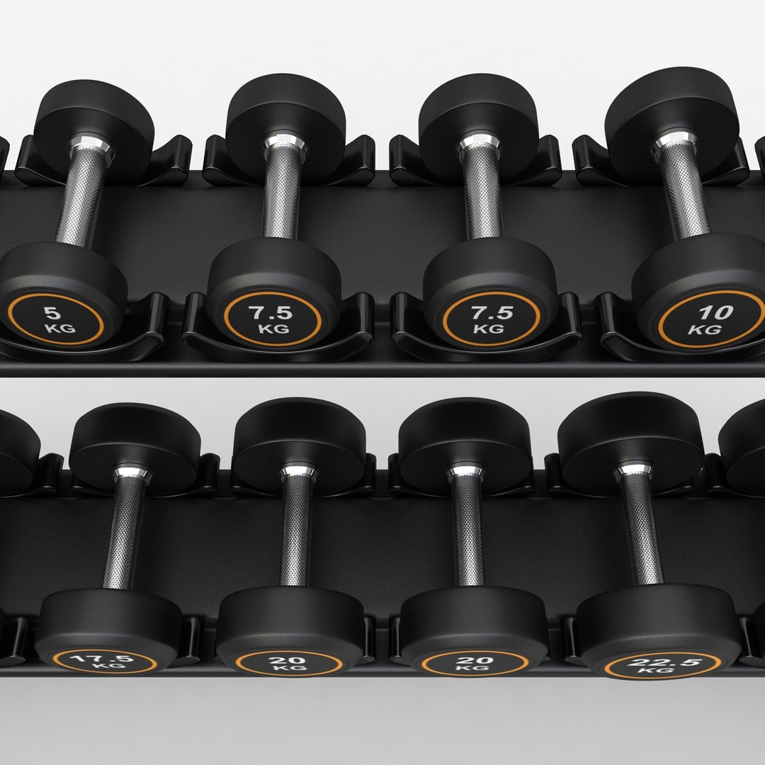 3d dumbbell rack model