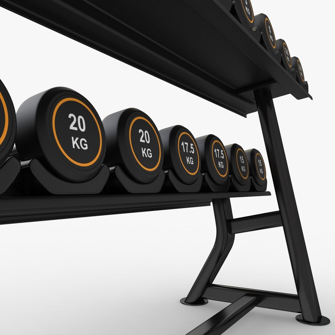 3d dumbbell rack model