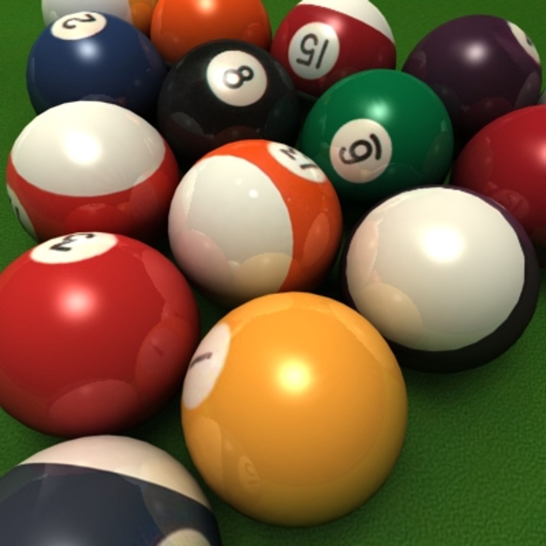 3d Model Pool Ball Set