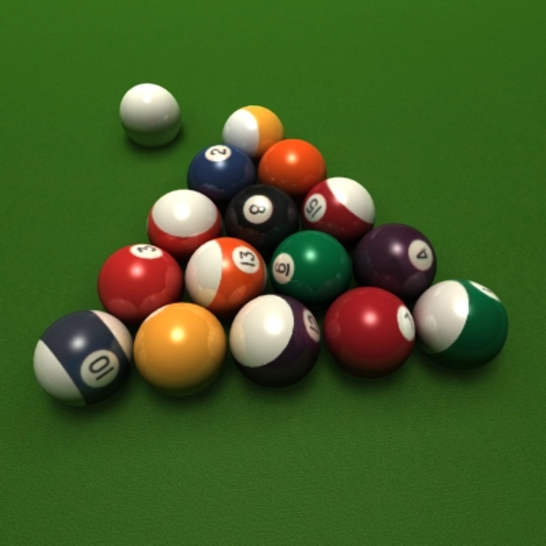 3d Model Pool Ball Set