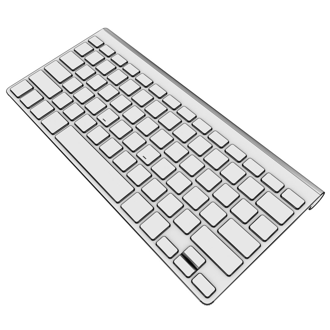 3D Apple Wireless Keyboard Model - TurboSquid 1299454