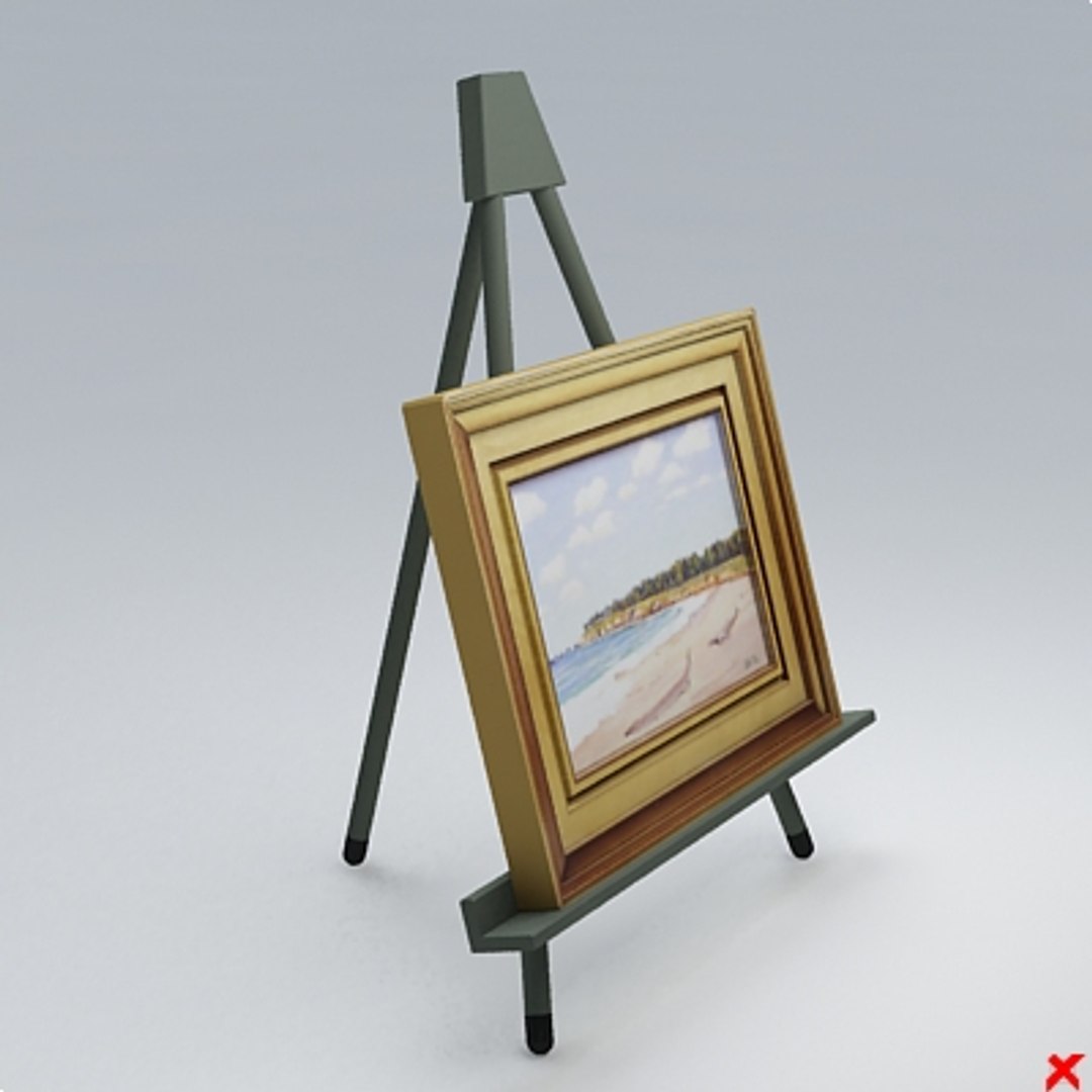 3d Easel Painting Model