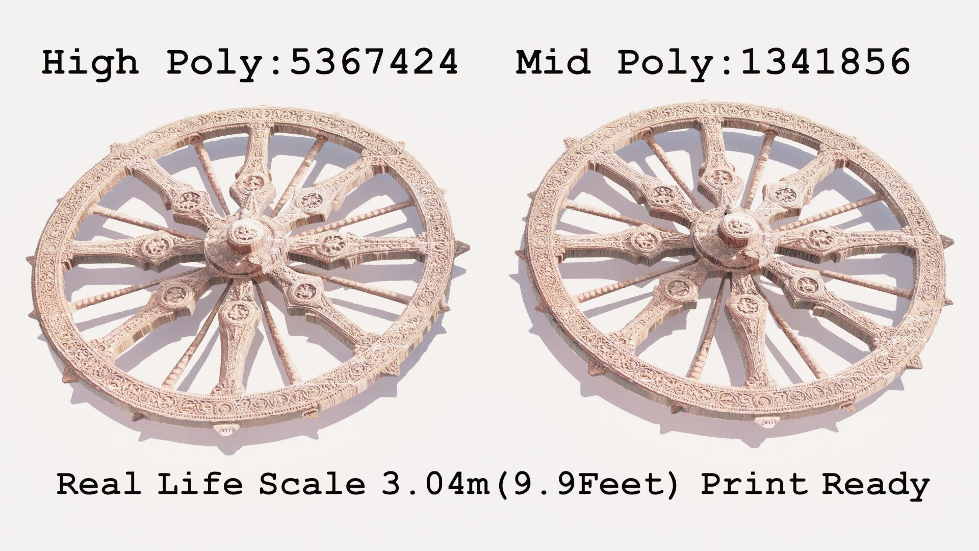 Simplified Konark Wheel - Ready For 3D Printing 3D Model - TurboSquid ...