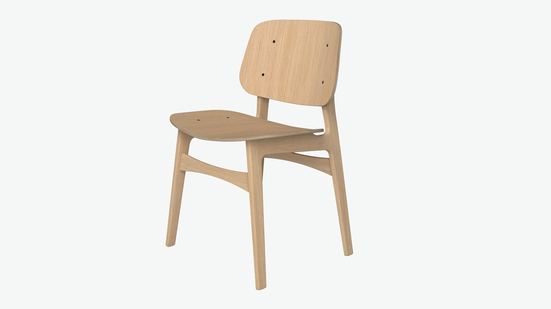 Soborg Wood Base Chair 3D Model - TurboSquid 2328378