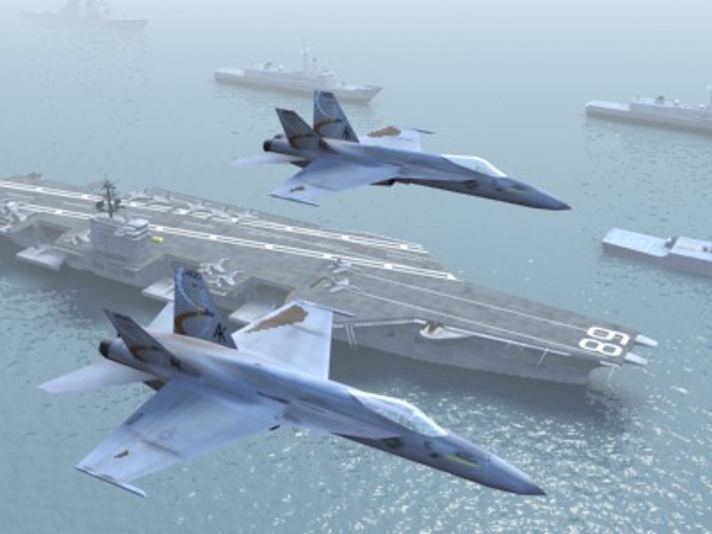 Carrier Battle Group 3d Model