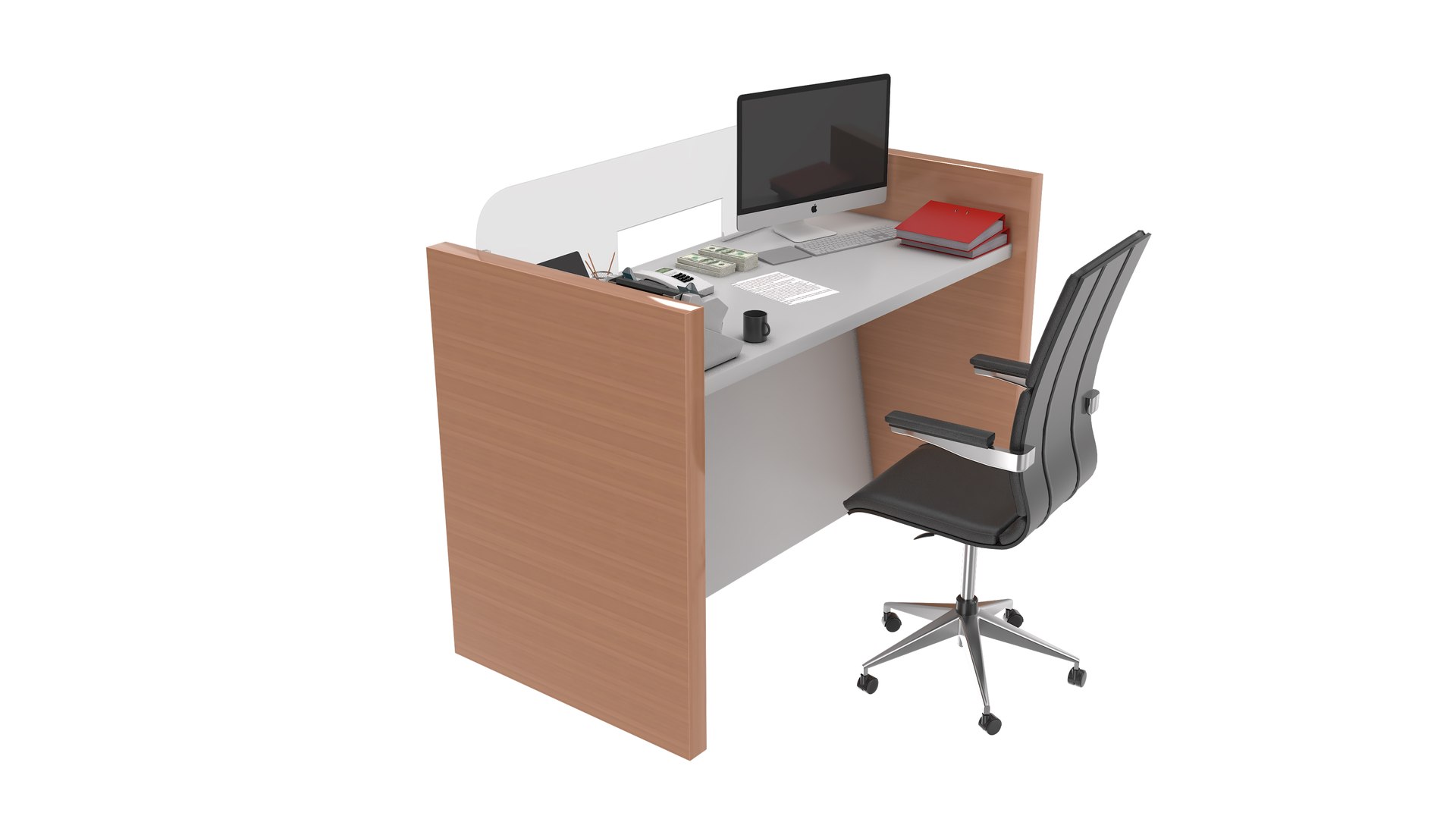 3D Bank Counter - TurboSquid 2282739