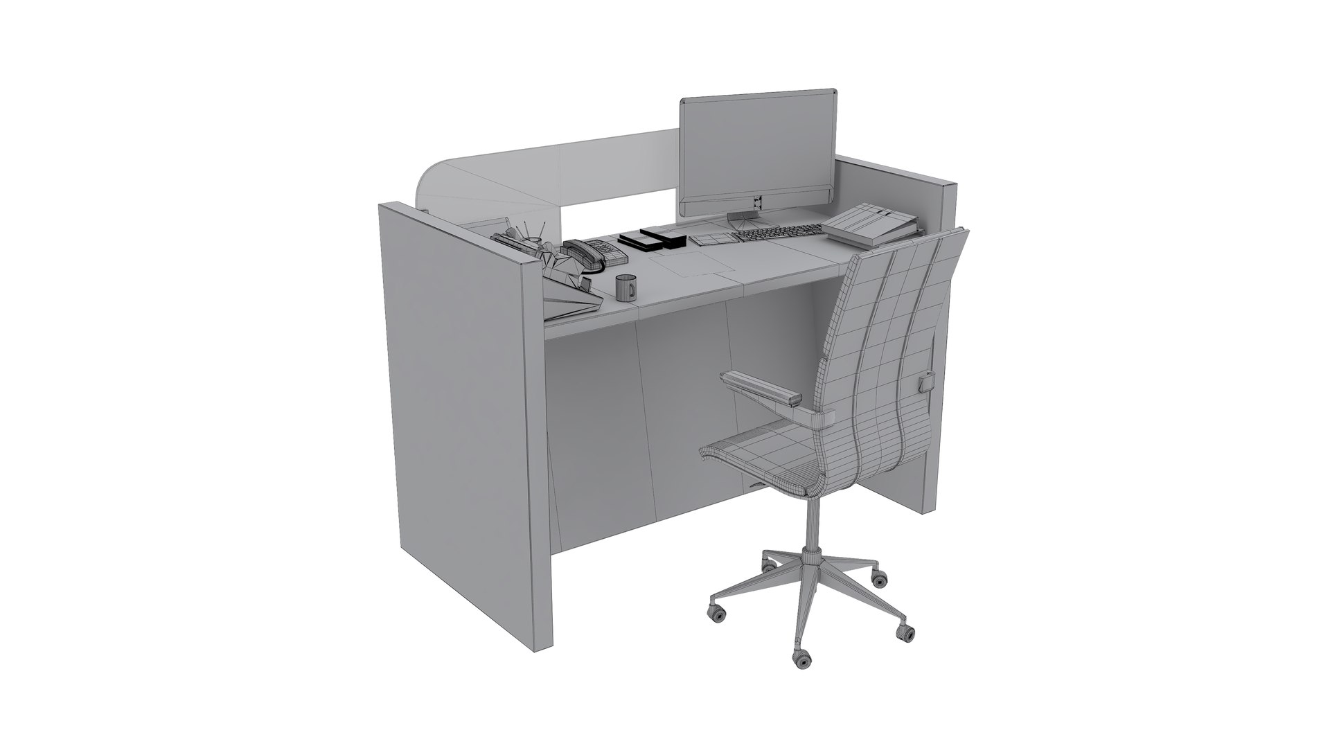 3D Bank Counter - TurboSquid 2282739