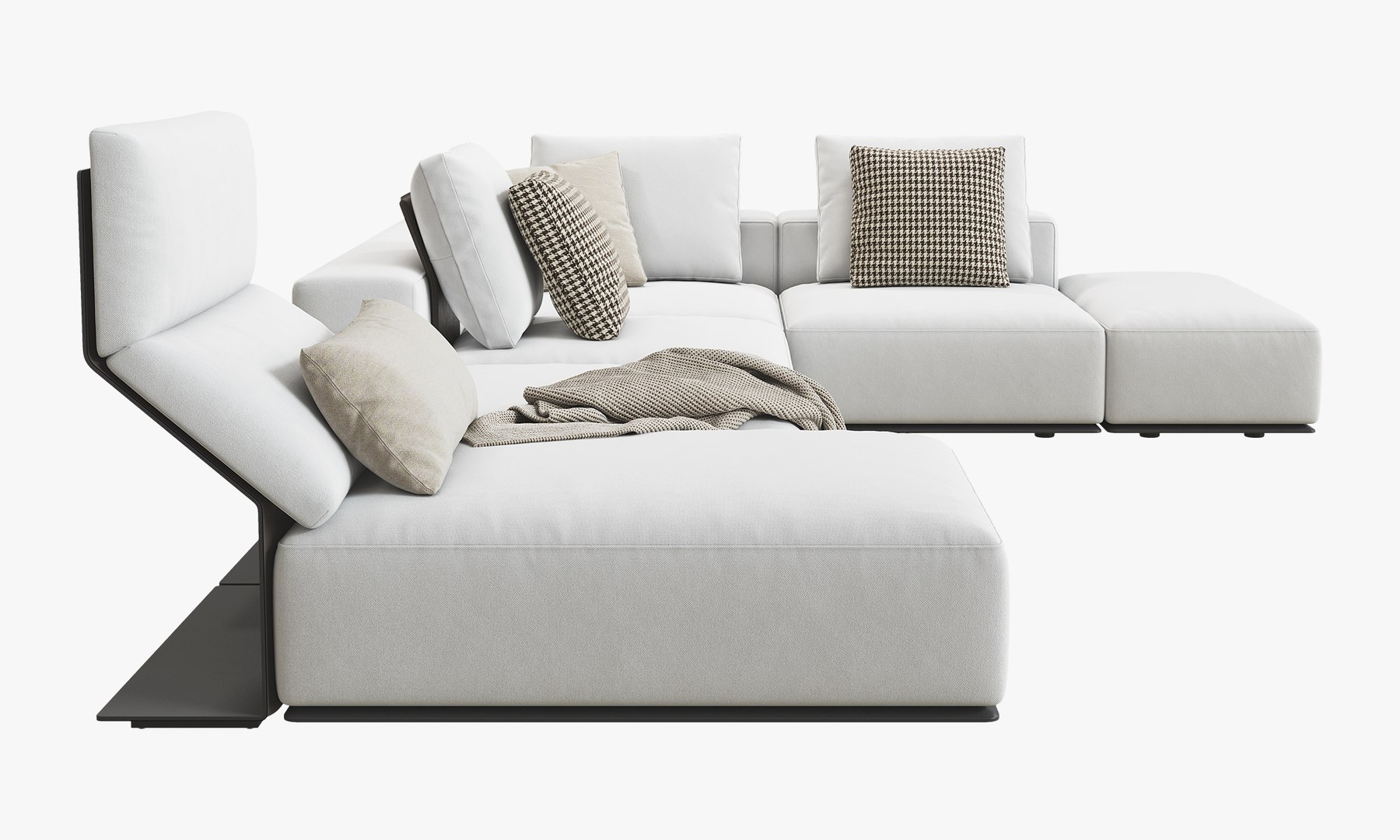 Poliform Westside Chaise Lounge Corner Sofa 3D Model - TurboSquid 2419707