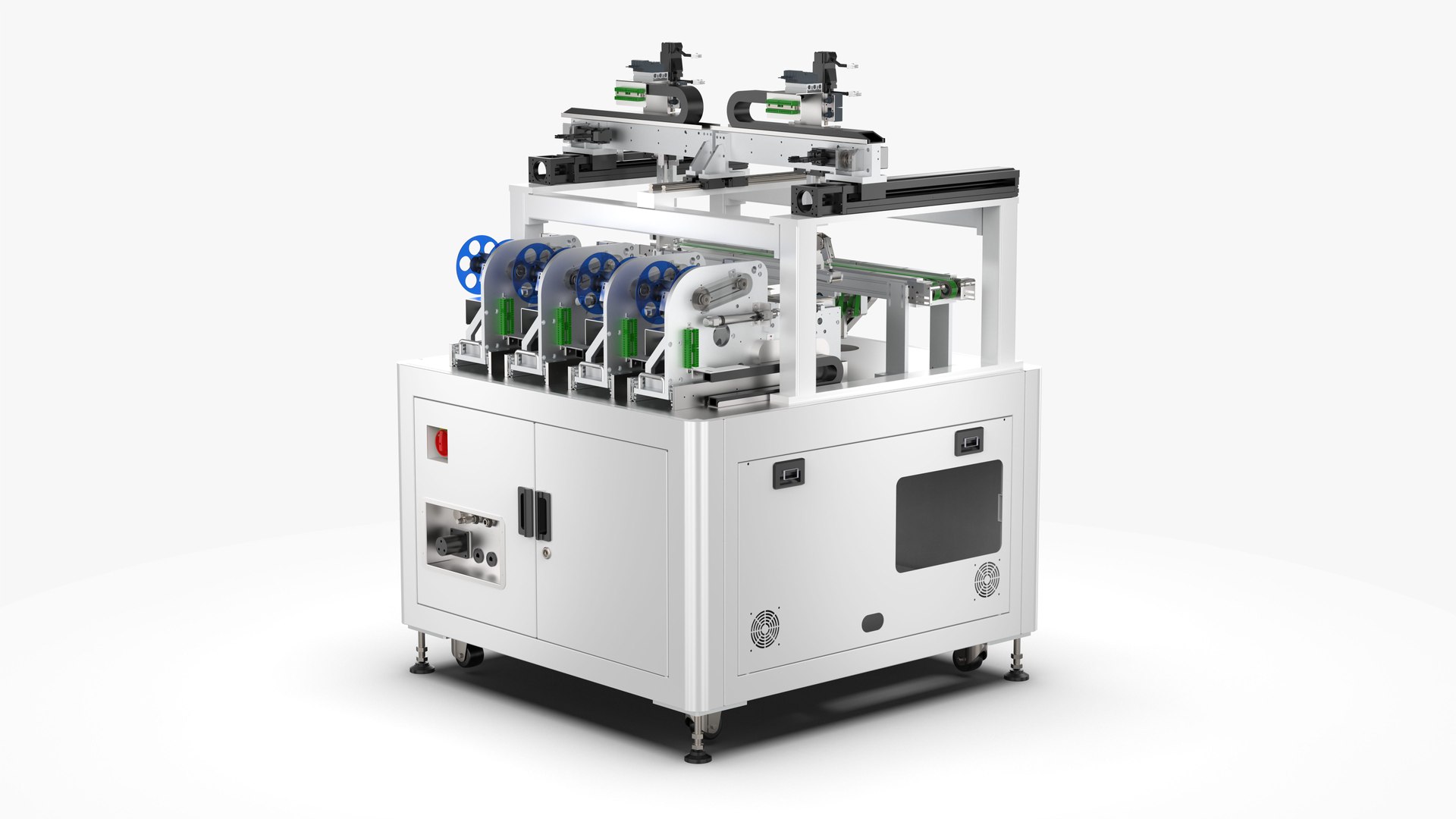 3D Automatic Four Labeling Machine Model - TurboSquid 2084661