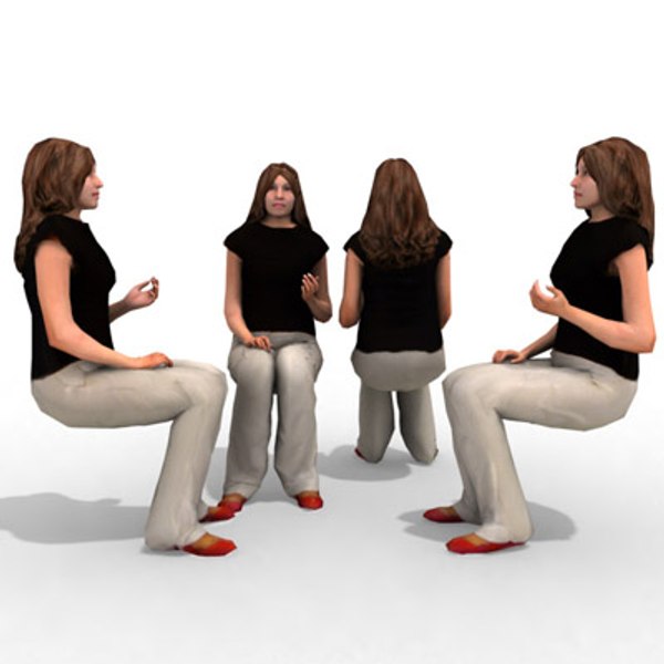 - casual female character 3d model