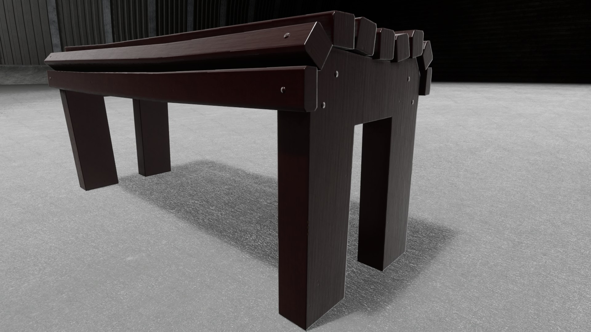 Free 3D Model CITY Street Bench Wood SoftField Low-poly - TurboSquid 2192190