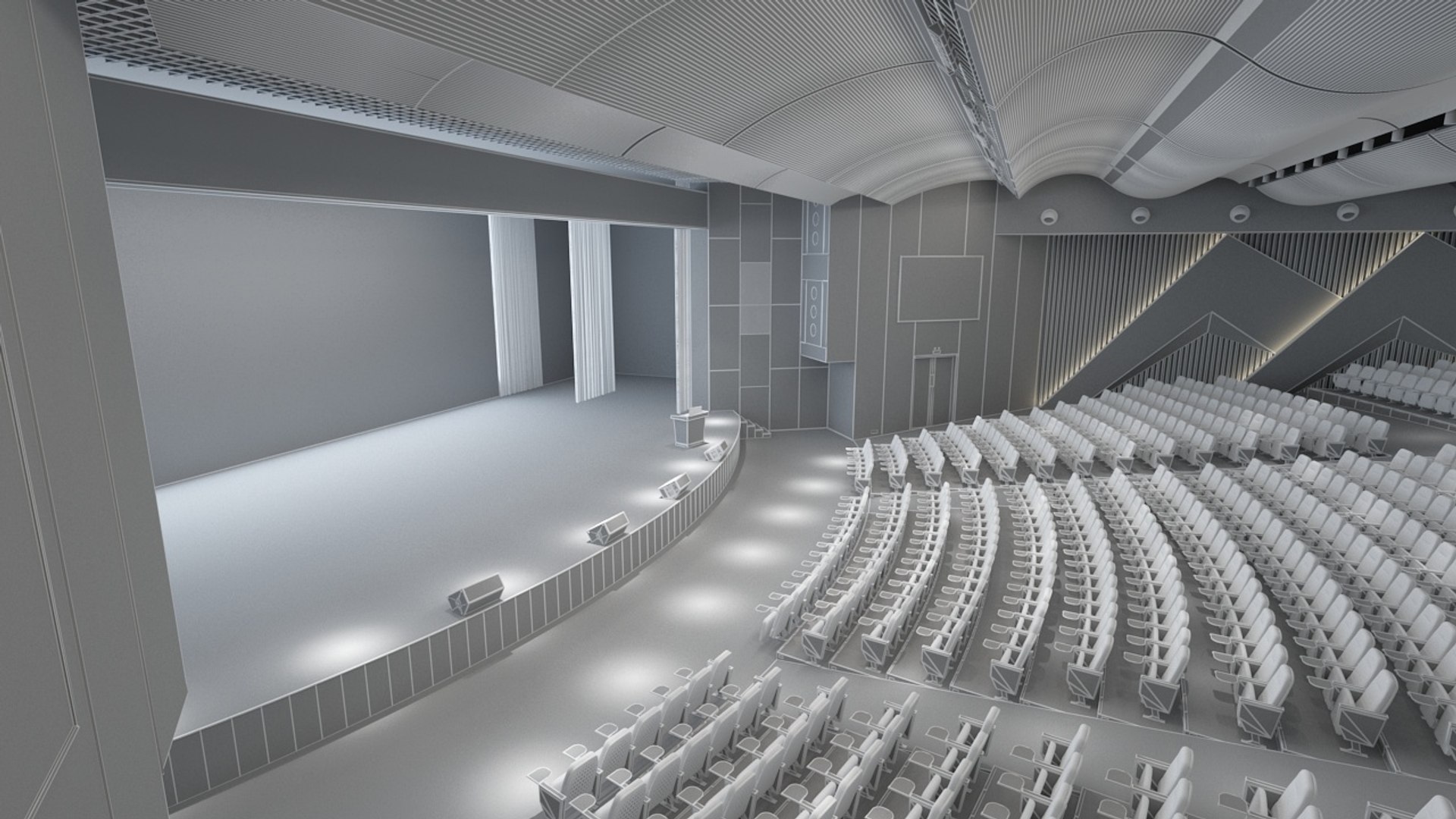 Conference Hall 1 3D Model - TurboSquid 2102617