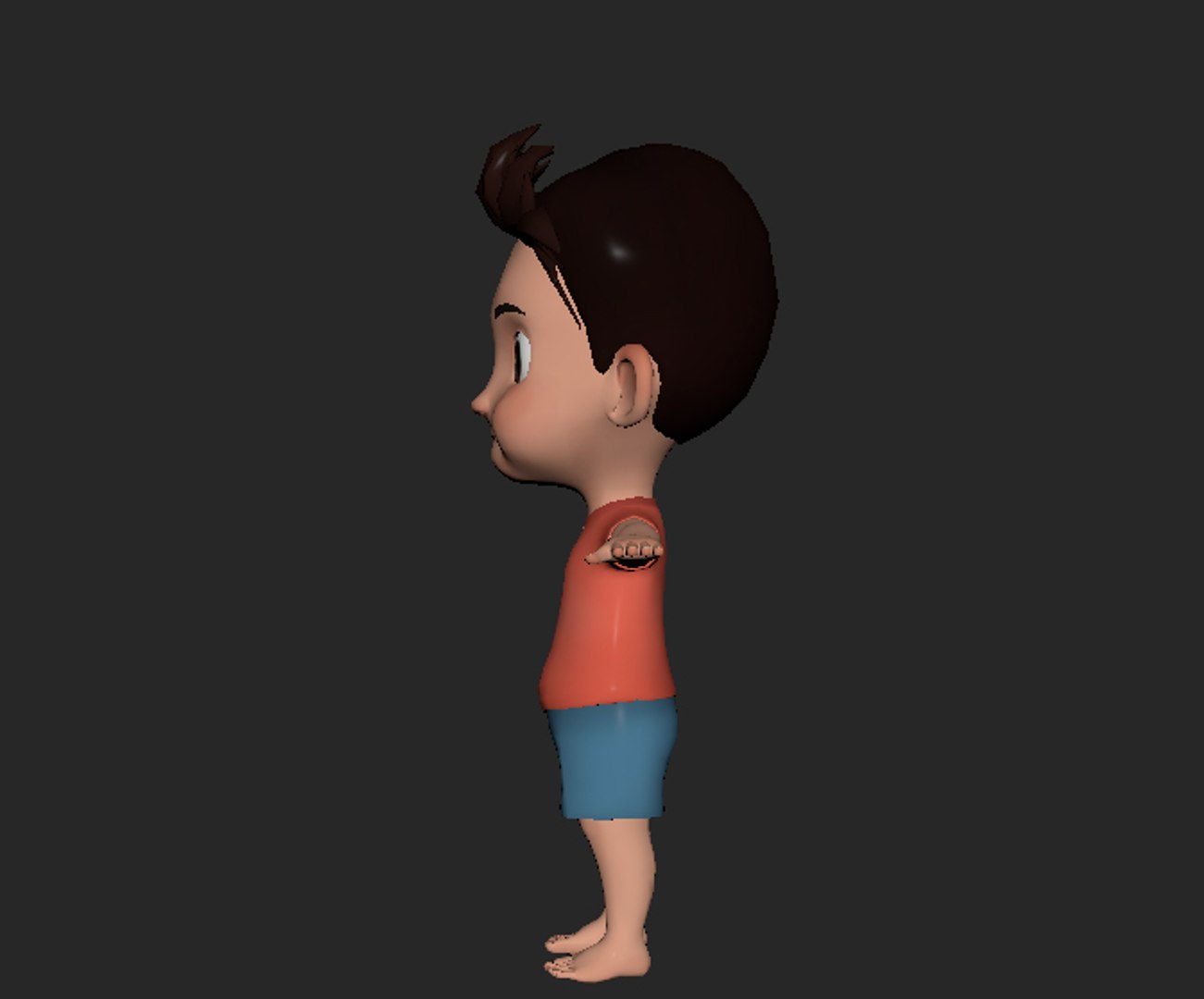 Cute cartoon kid toddler 3D model - TurboSquid 1628561