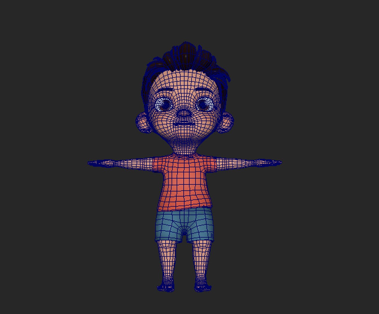 Cute cartoon kid toddler 3D model - TurboSquid 1628561