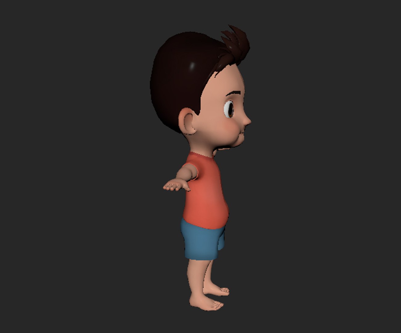 Cute cartoon kid toddler 3D model - TurboSquid 1628561