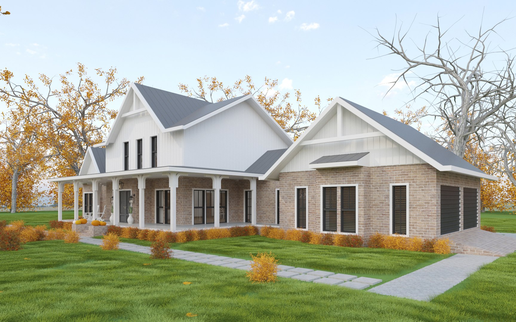 3D American Suburban House Exterior And Interior - TurboSquid 1969042