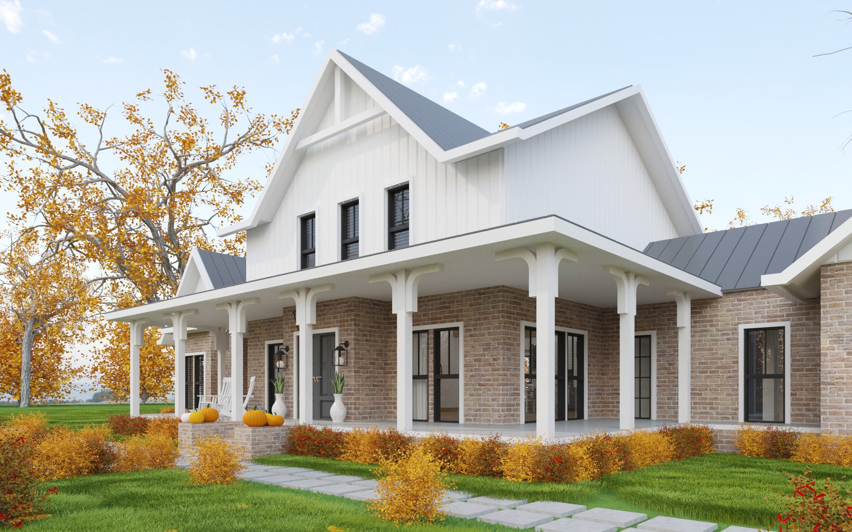 3D American Suburban House Exterior And Interior - TurboSquid 1969042
