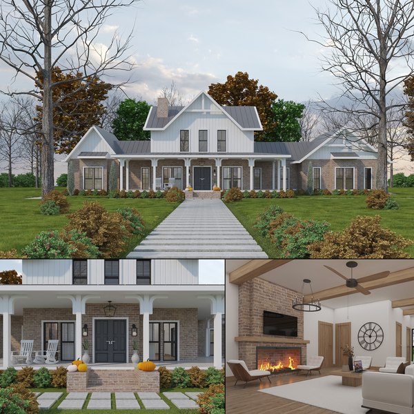 Farmhouse 3D Models for Download | TurboSquid