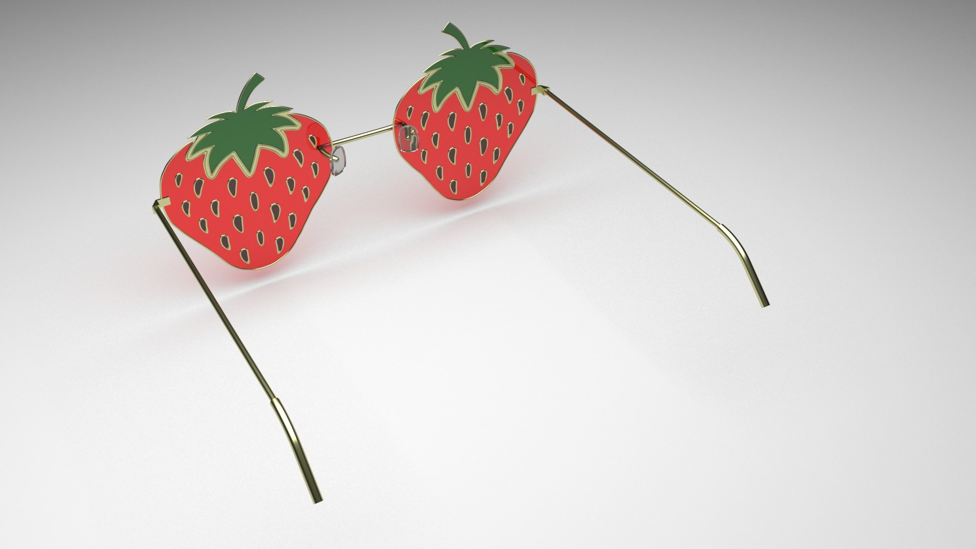 Strawberry Sunglasses 3D Model - TurboSquid 2445840