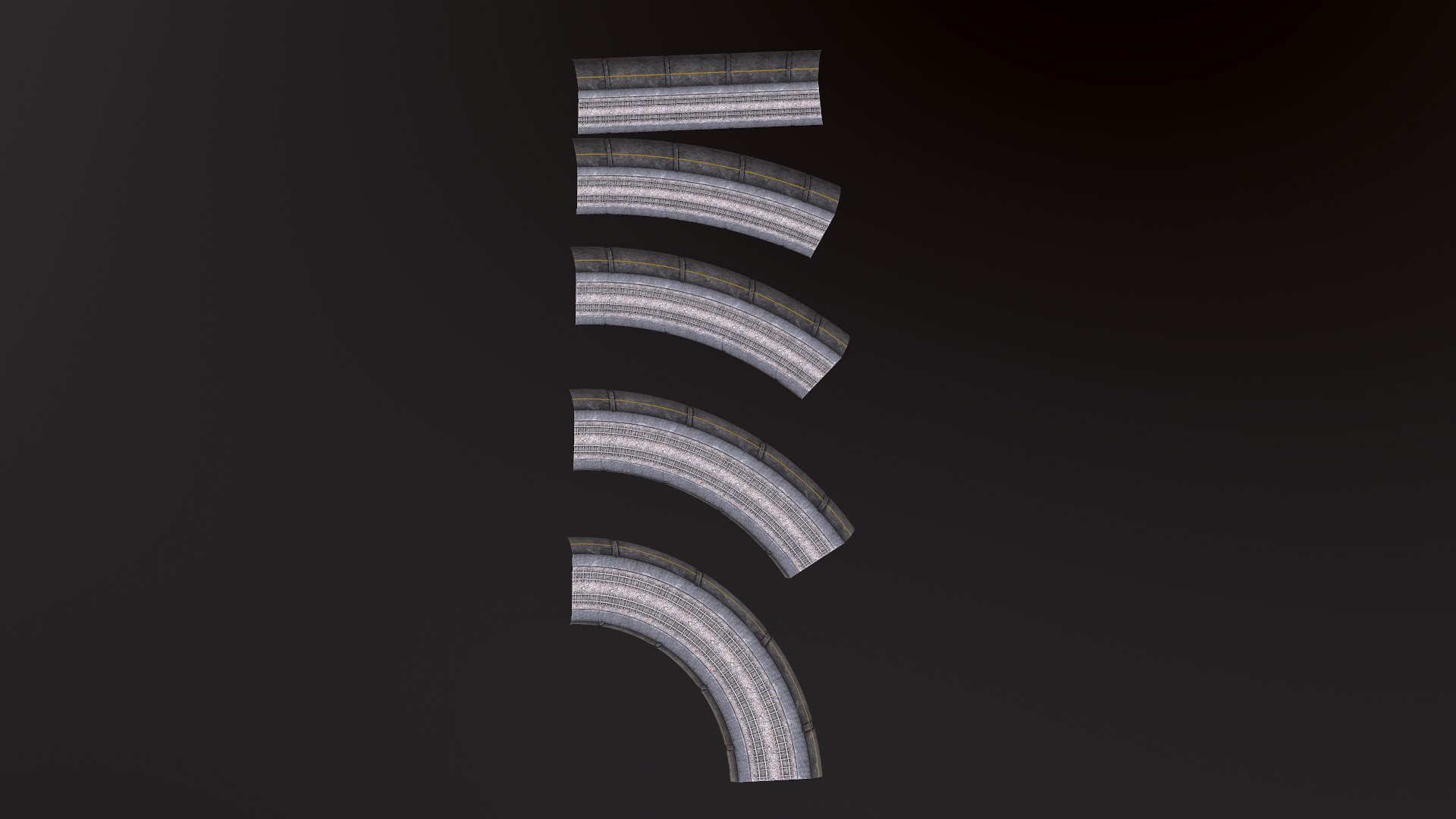 3D Model Modular Tunnel With Rail - TurboSquid 1746000