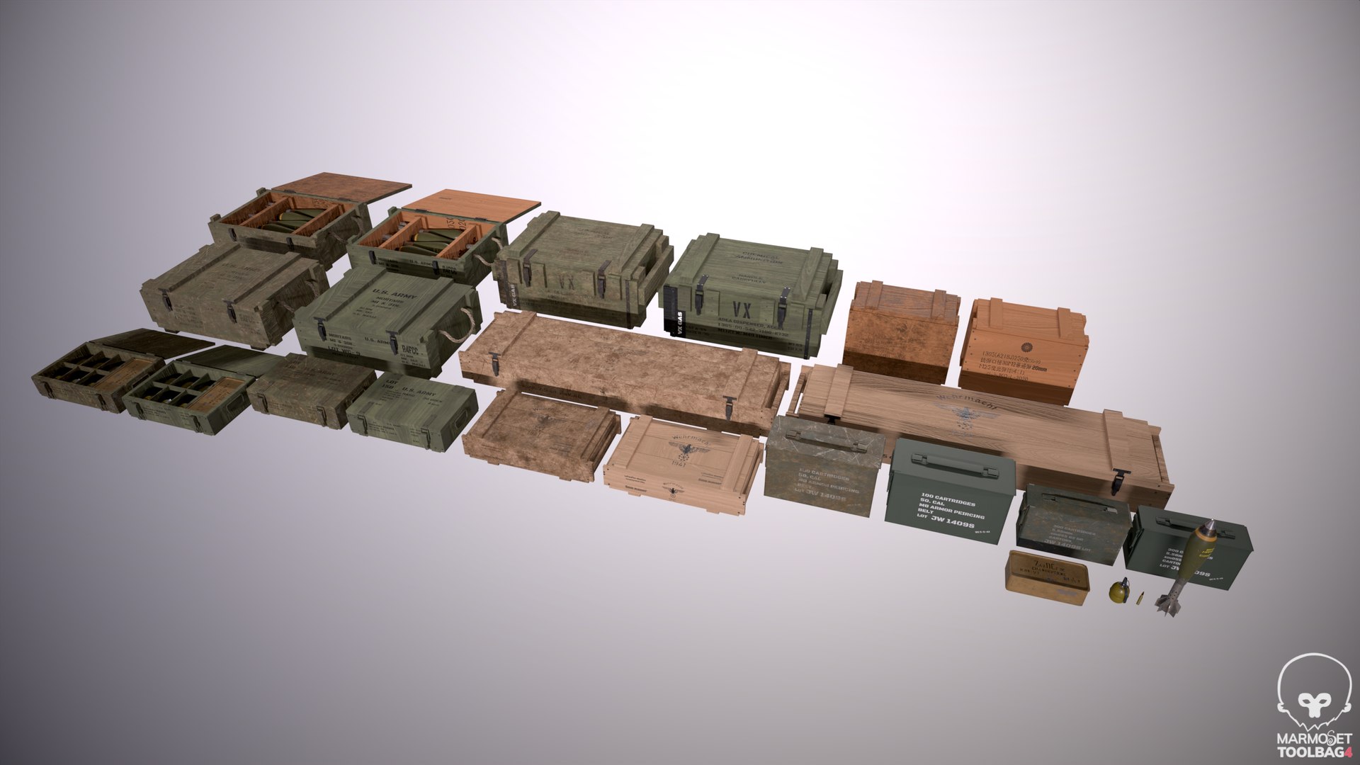 3D Ultimate Ammo Box Pack - TurboSquid 2012684