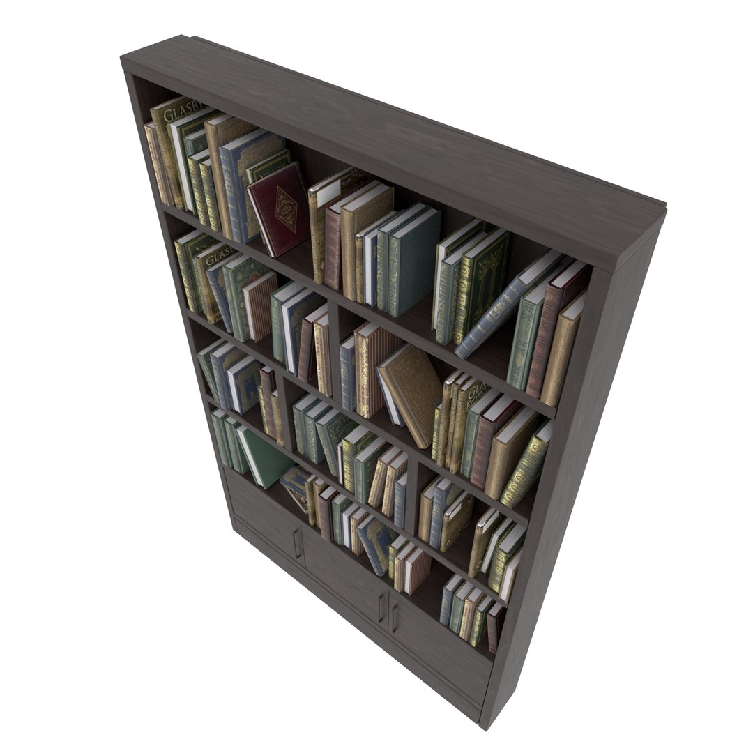 3D Book Shelf - TurboSquid 2245353