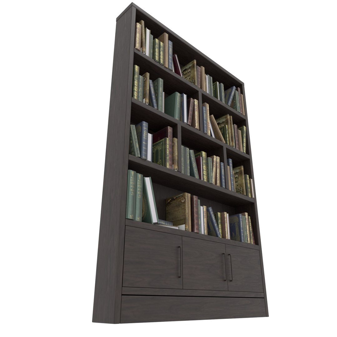 3D Traditional Book Shelf - TurboSquid 2245353