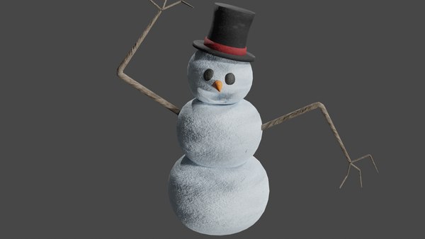 3D model Happy waving snowman - TurboSquid 2004994