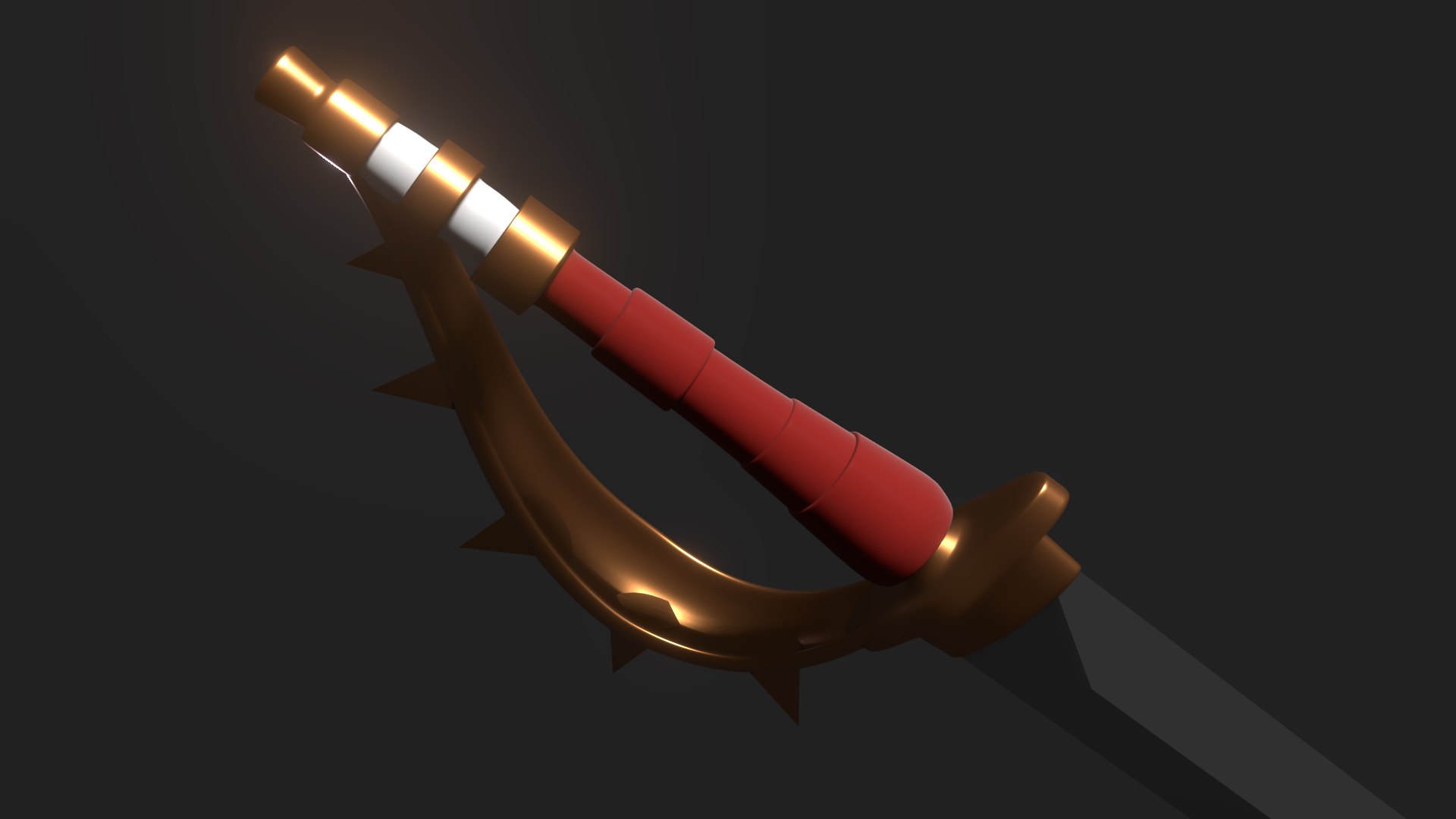 3D Curved Handle Sword model - TurboSquid 1757444