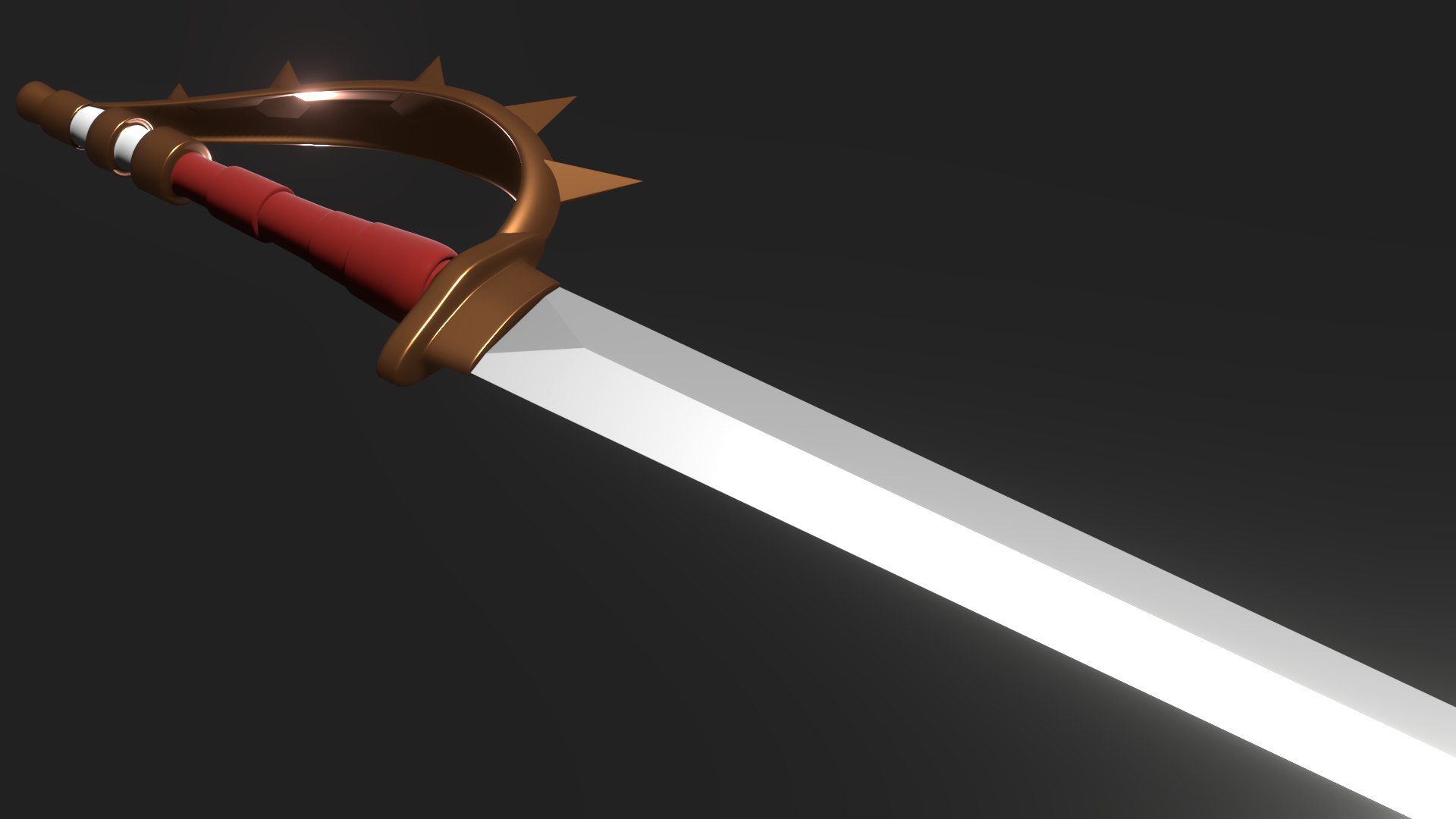 3D Curved Handle Sword model - TurboSquid 1757444