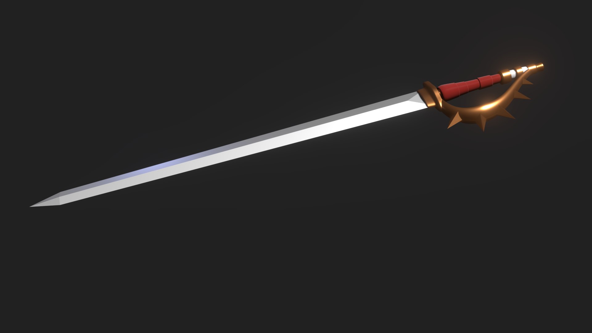 3D Curved Handle Sword model - TurboSquid 1757444