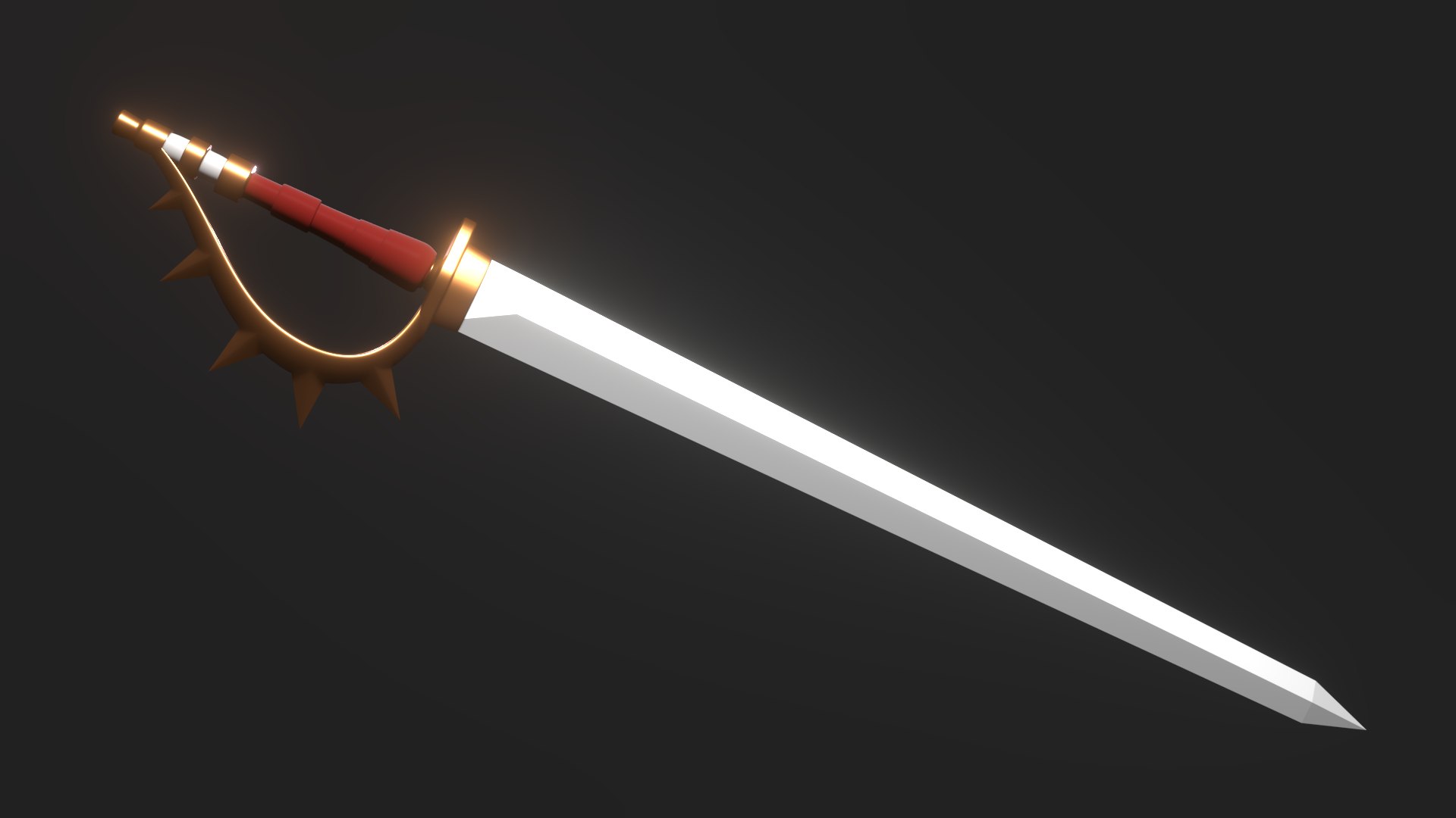 3D Curved Handle Sword model - TurboSquid 1757444