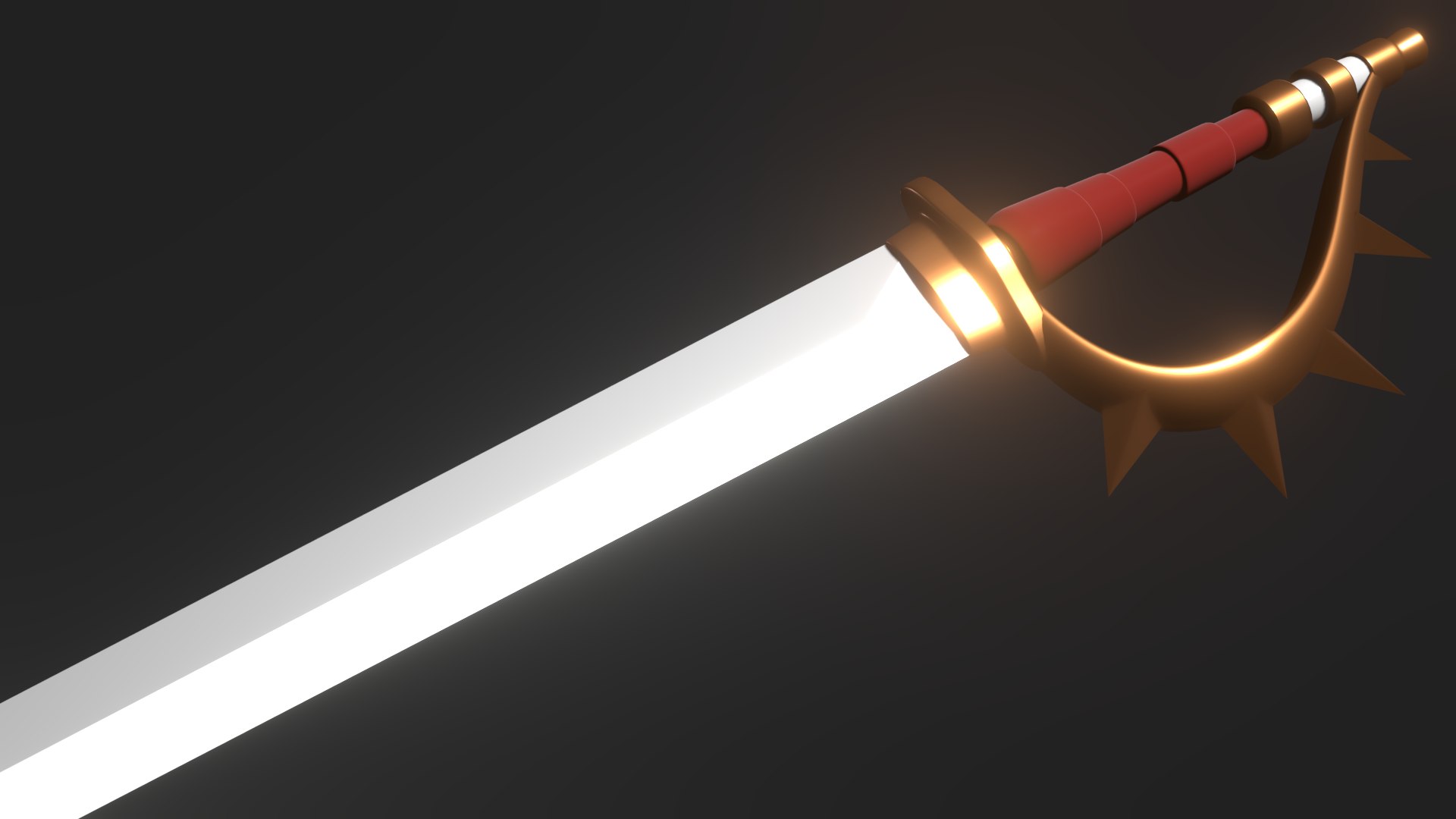 3D Curved Handle Sword model - TurboSquid 1757444