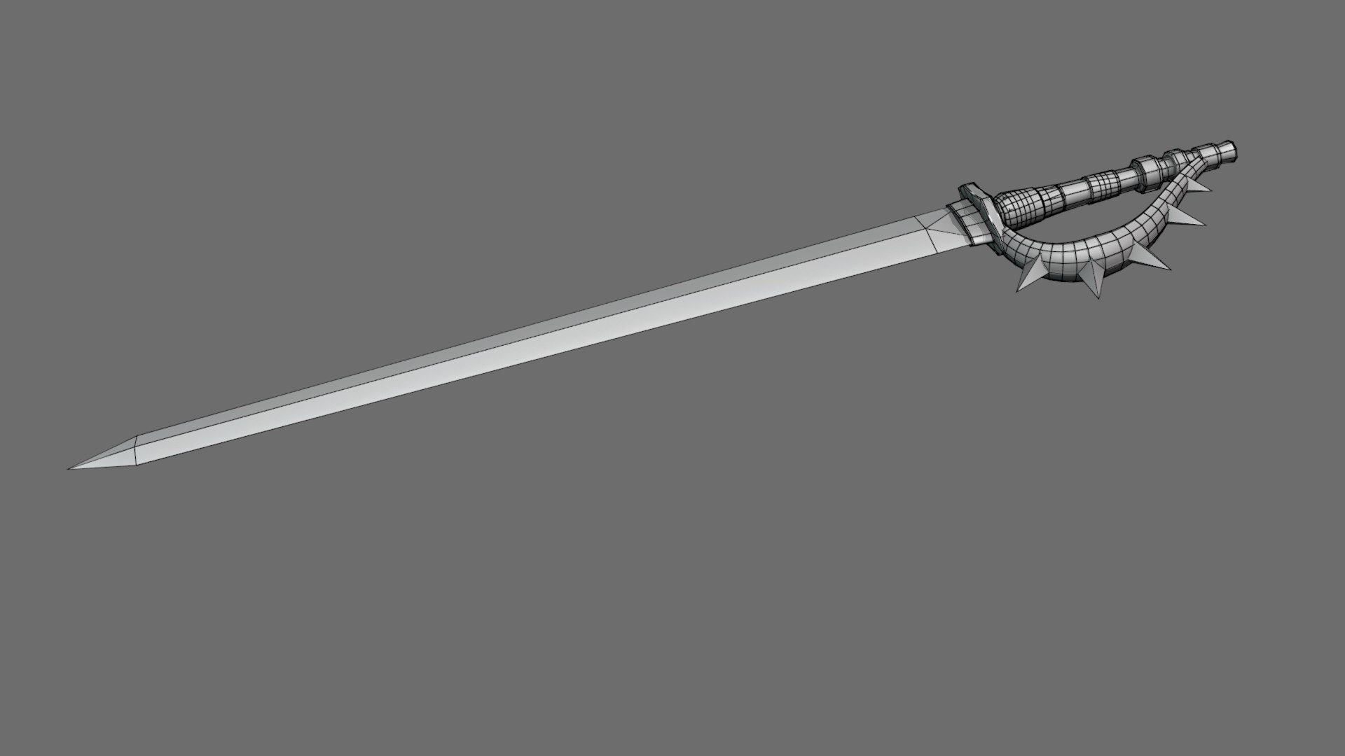 3D Curved Handle Sword model - TurboSquid 1757444