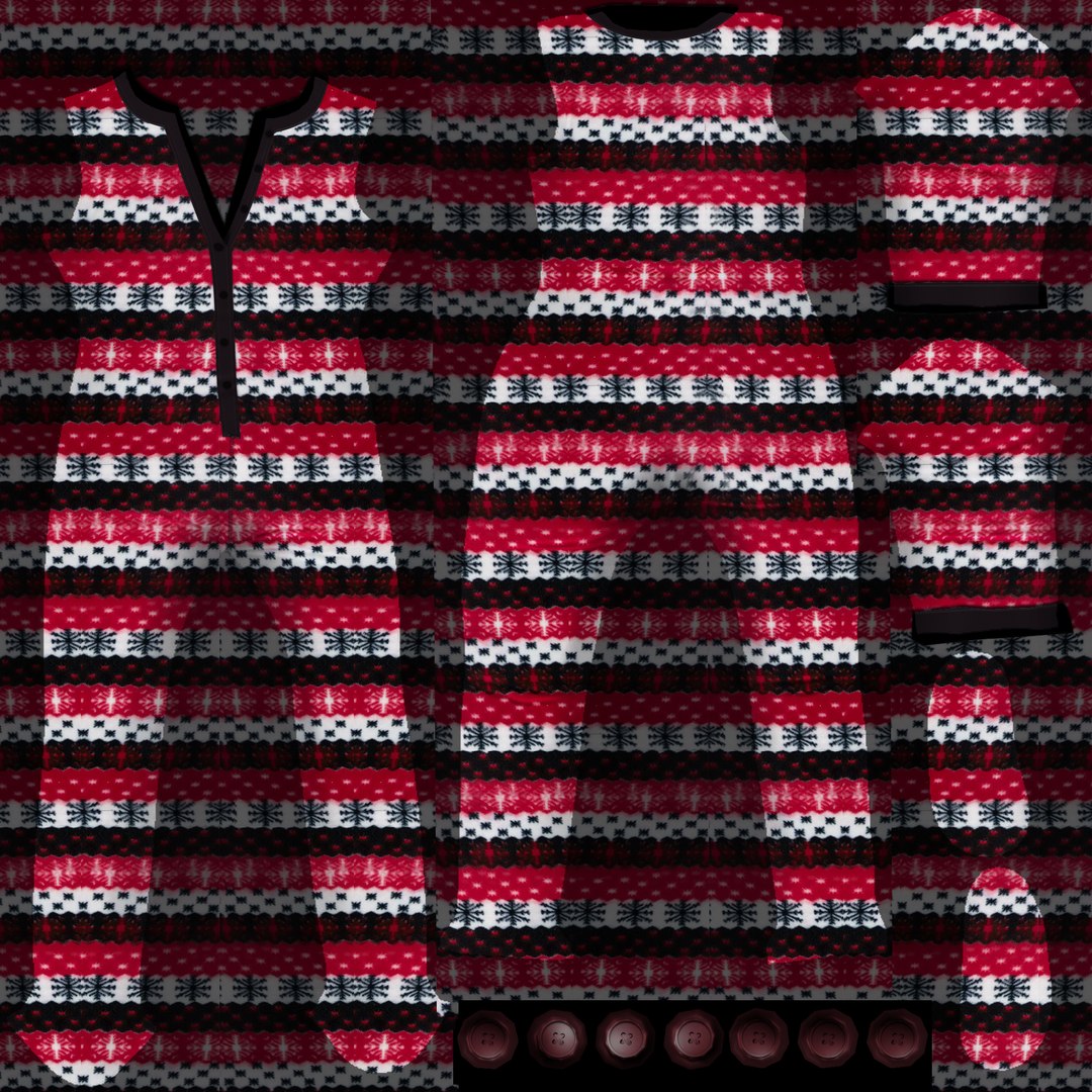 Women's Footed Onesie 3D Model - TurboSquid 1727236