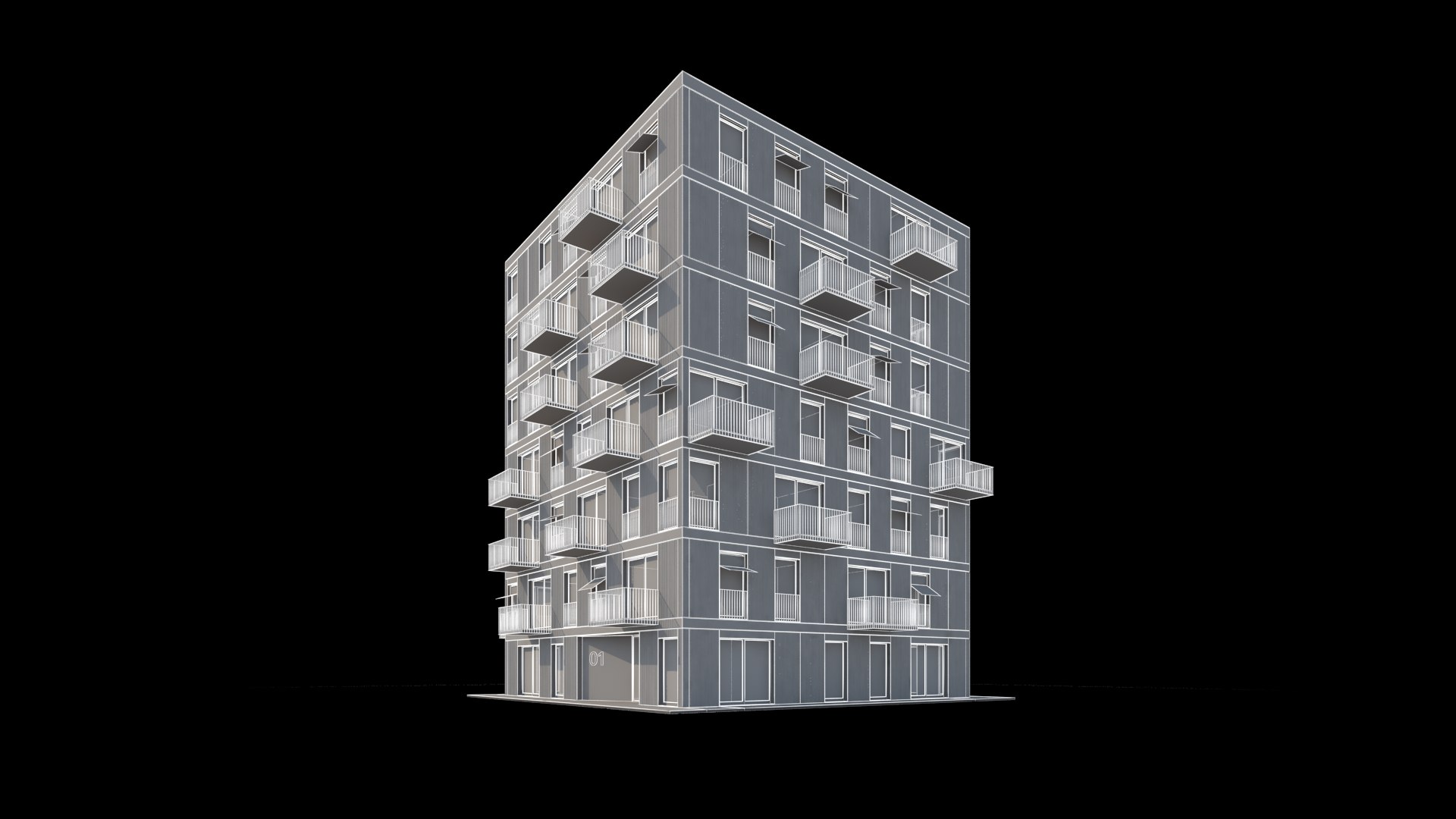 Apartment House 019 3D model - TurboSquid 1741198