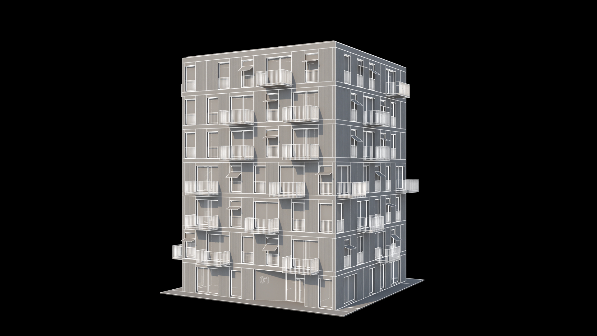 Apartment House 019 3D model - TurboSquid 1741198