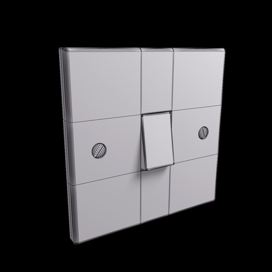 3d Uk Single Light Switch