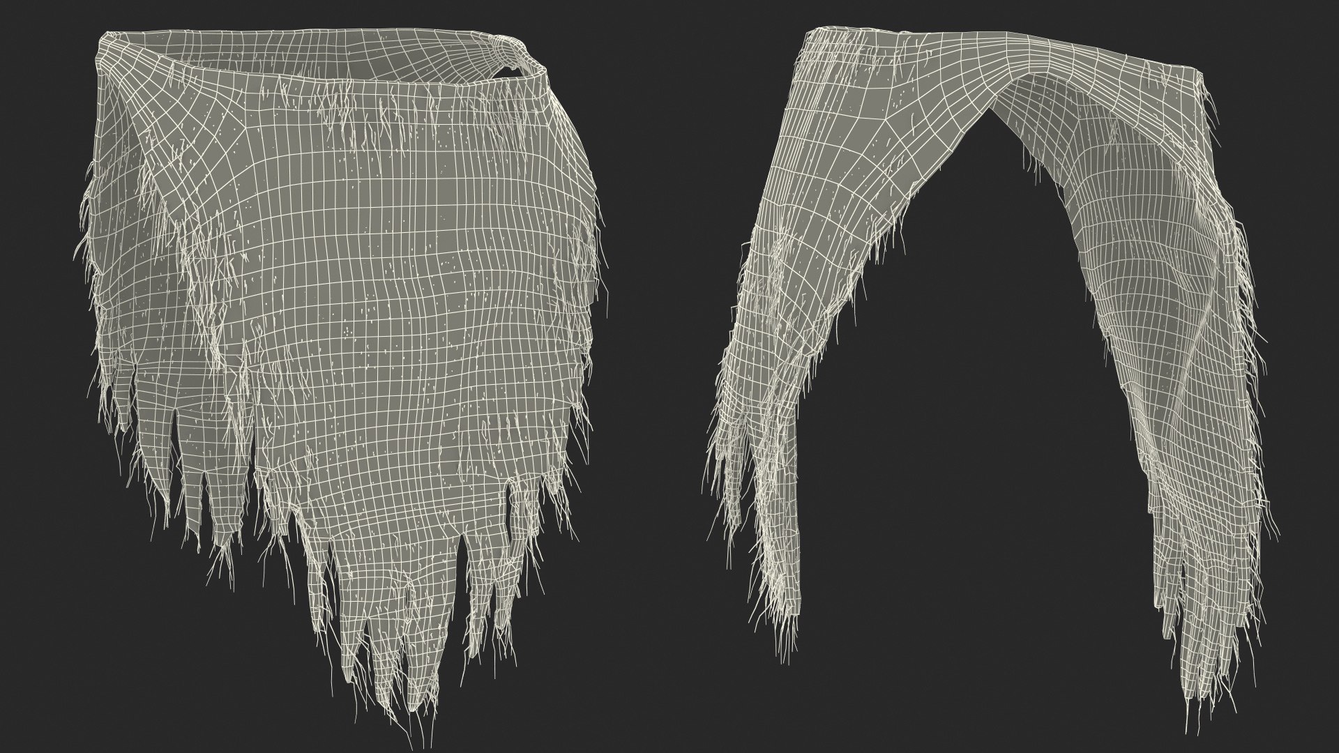 3D bloody rag loincloth fur model - TurboSquid 1699096