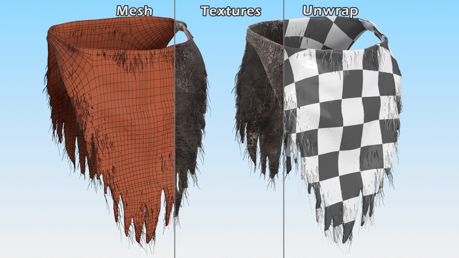 3D Bloody Rag Loincloth Fur Model - TurboSquid 1699096