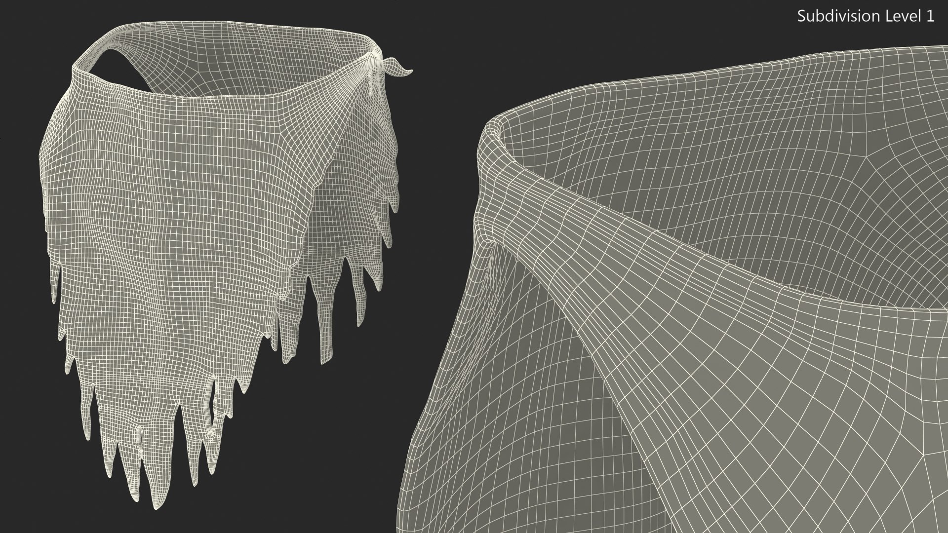 3D bloody rag loincloth fur model - TurboSquid 1699096