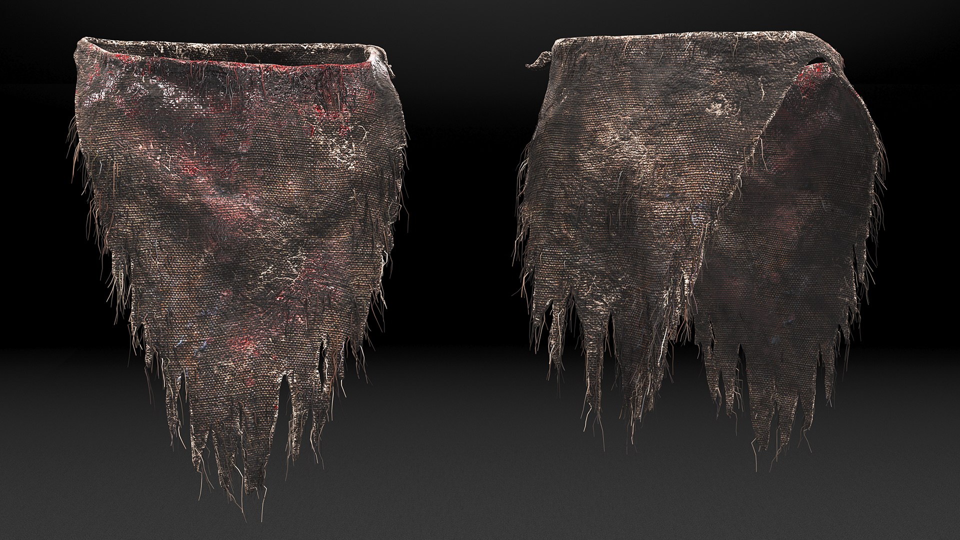 3D Bloody Rag Loincloth Fur Model - TurboSquid 1699096