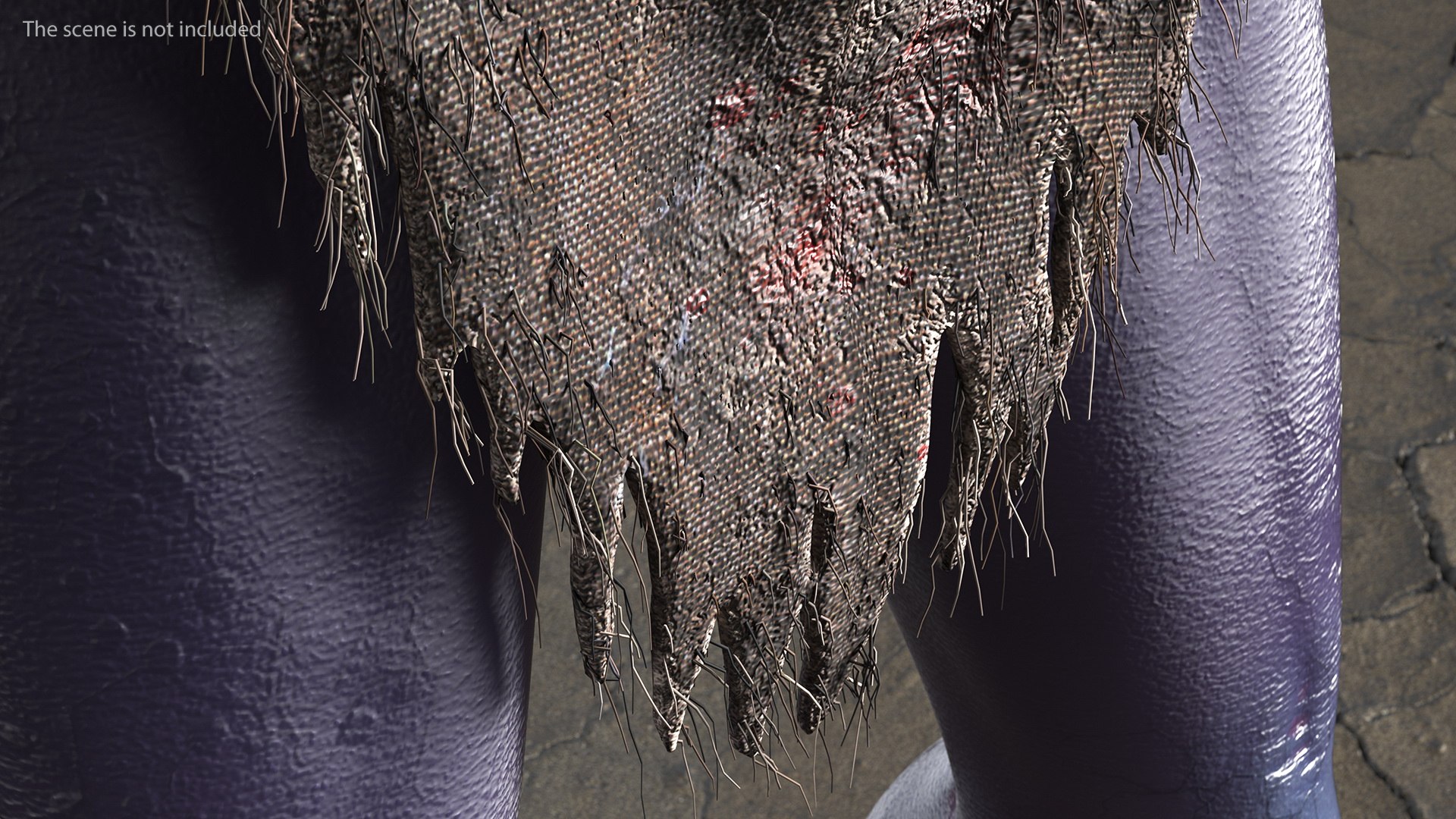 3D Bloody Rag Loincloth Fur Model - TurboSquid 1699096