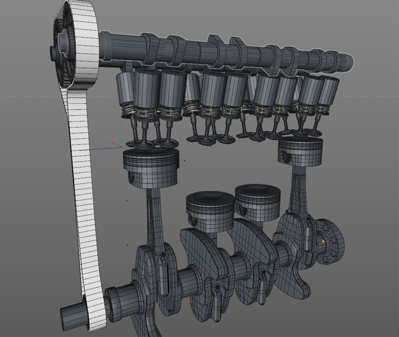 3D Crankshaft Piston Engine Model - TurboSquid 1413687