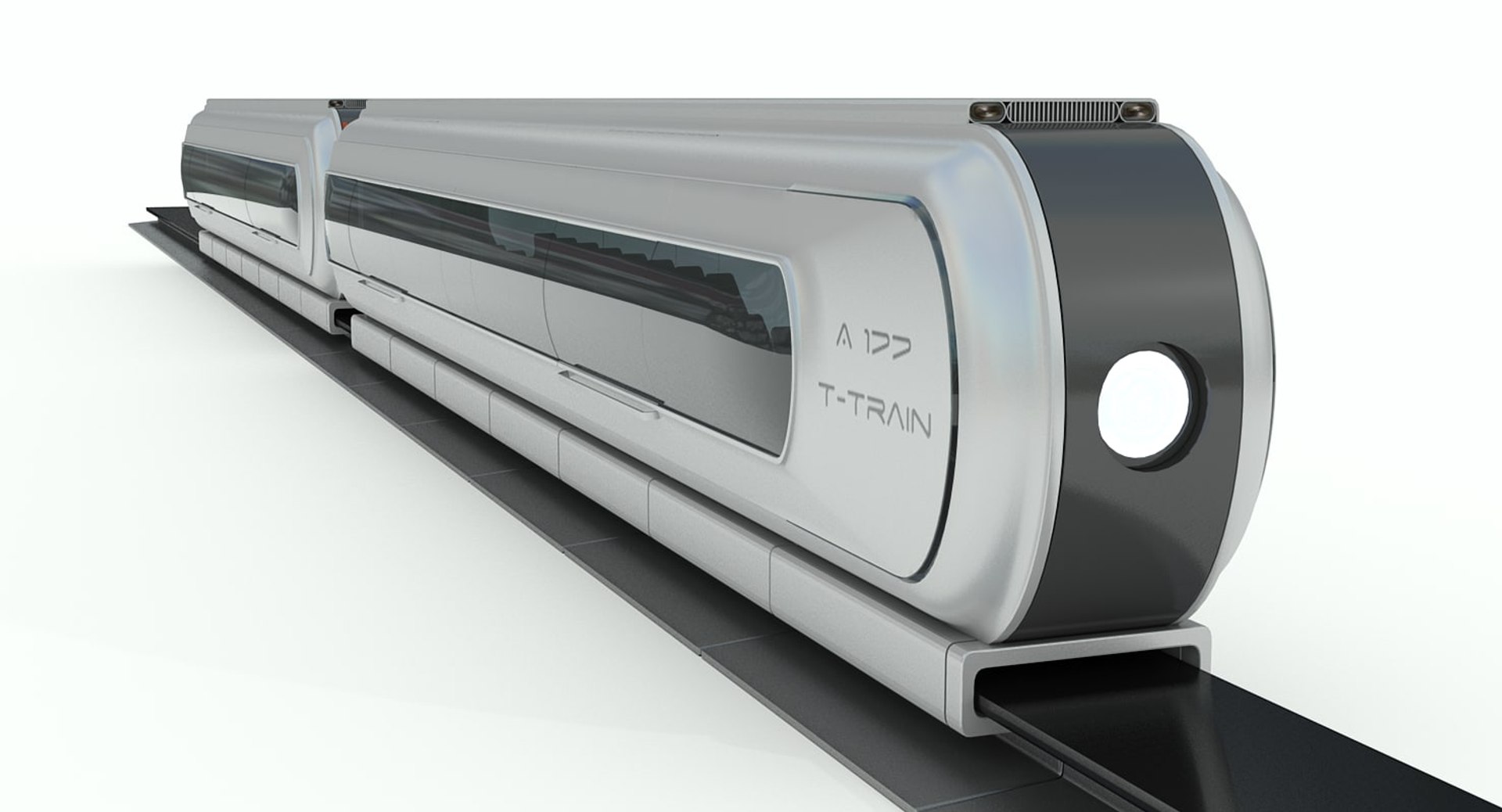 3d train concept - t-train