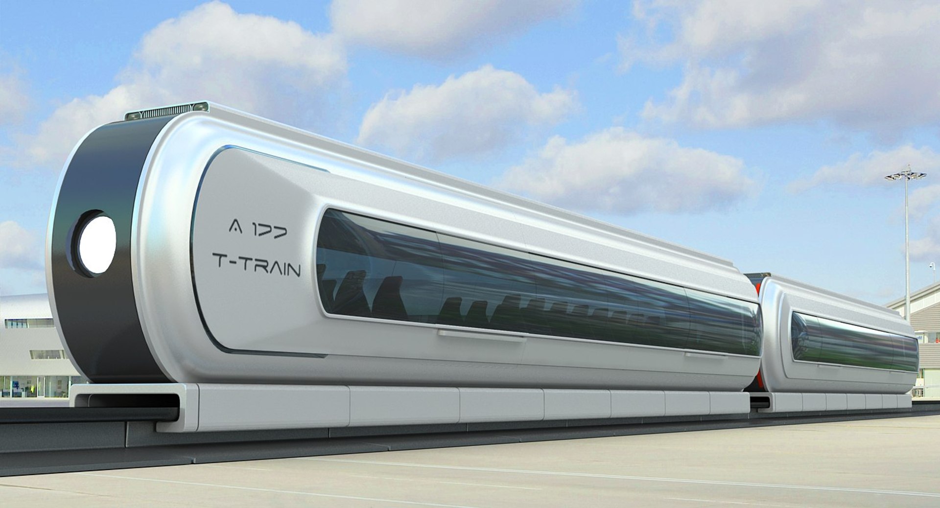 3d train concept - t-train