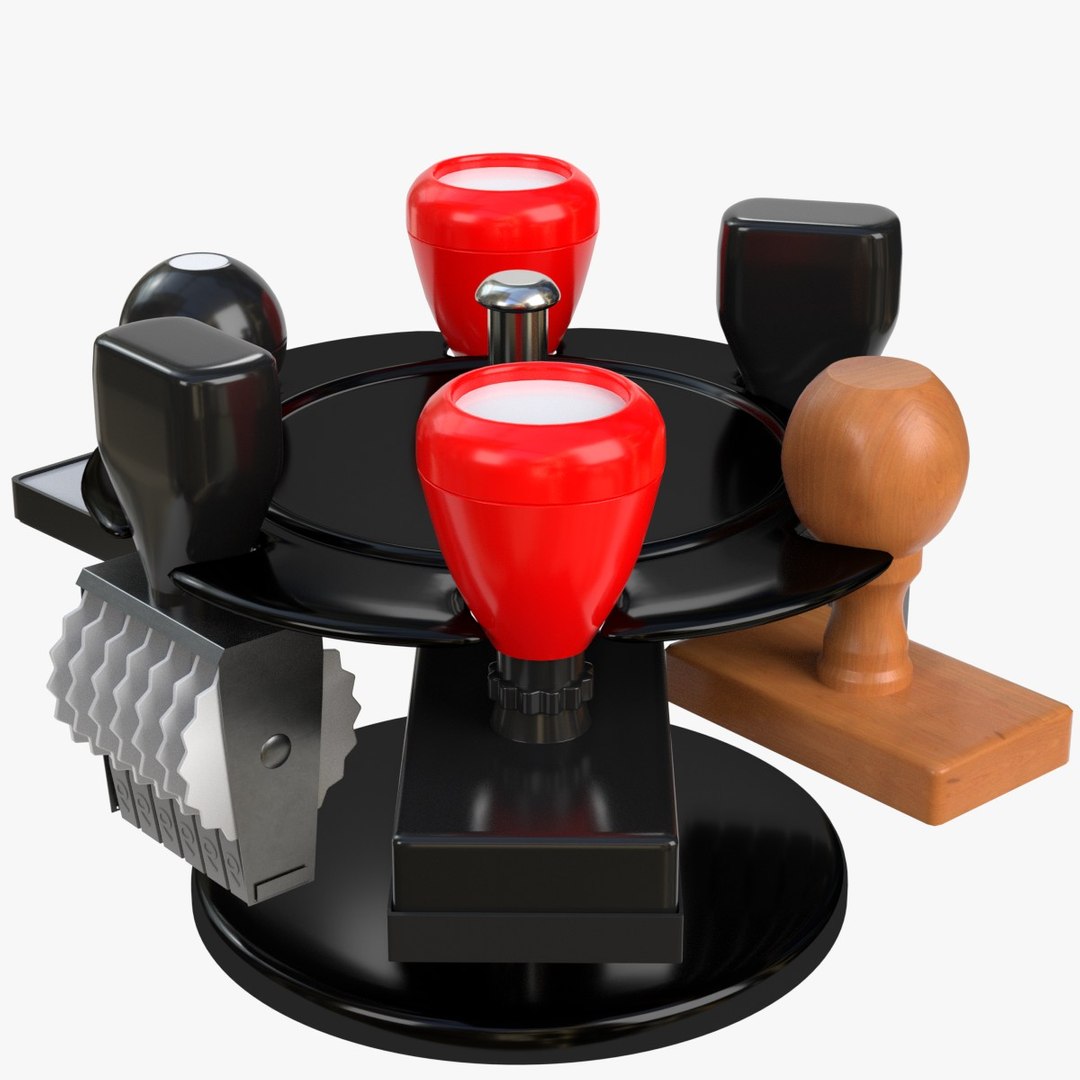 3D Rubber Stamps Rack Model - TurboSquid 1365674