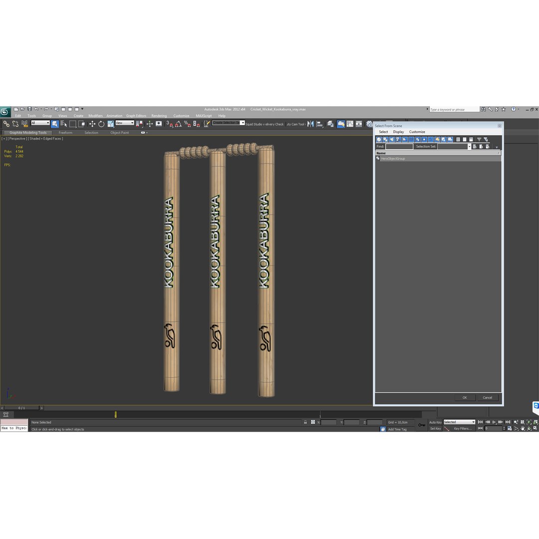 3d Model Cricket Wicket Kookaburra