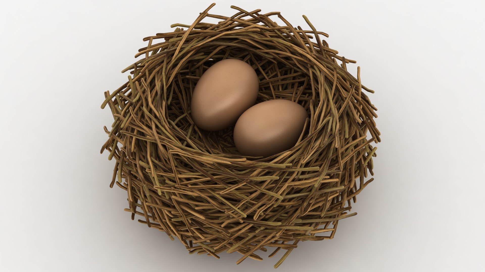 3D Realistic Bird Nest 06 - TurboSquid 1562206